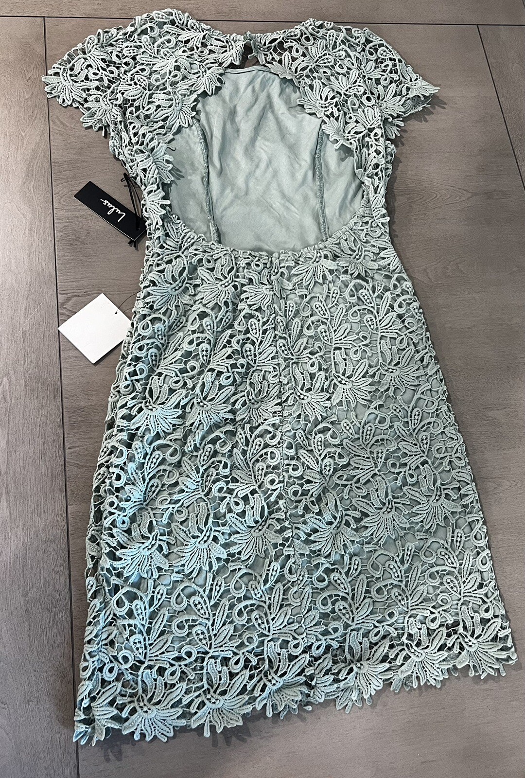 Lulus Romance Language Backless Lace Dress Mini Floral Cap Sleeve Party ...