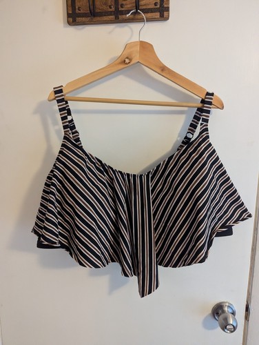 Torrid Womens Bathing Suit Bikini Top Plus Size 5X Swimwear Black ...