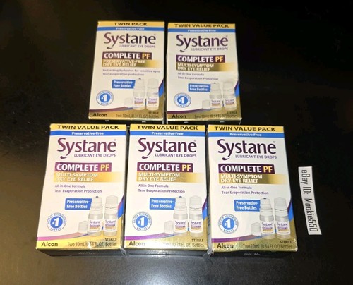 EXP 11/2026+! 5 Lot TWIN Pack SYSTANE COMPLETE PF Eye Drops *MINOR BOX ...