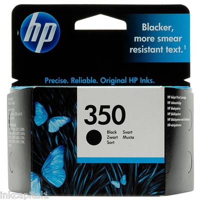HP No 350 Black Original OEM Inkjet Cartridge CB335EE Photosmart - 200 ...
