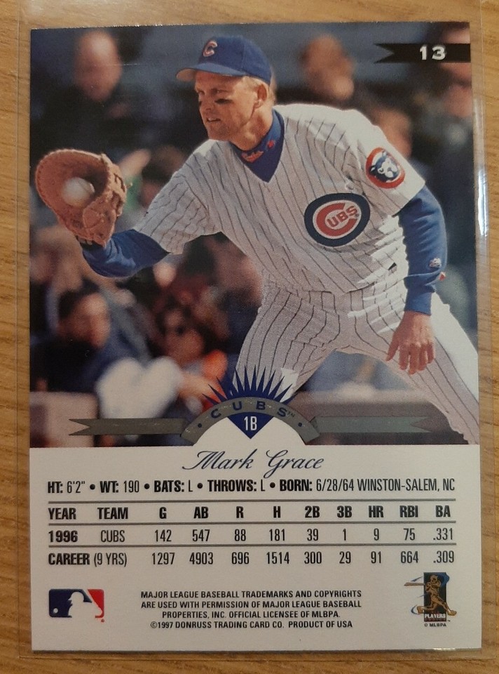 1997 LEAF MARK GRACE #13 CHICAGO CUBS | eBay