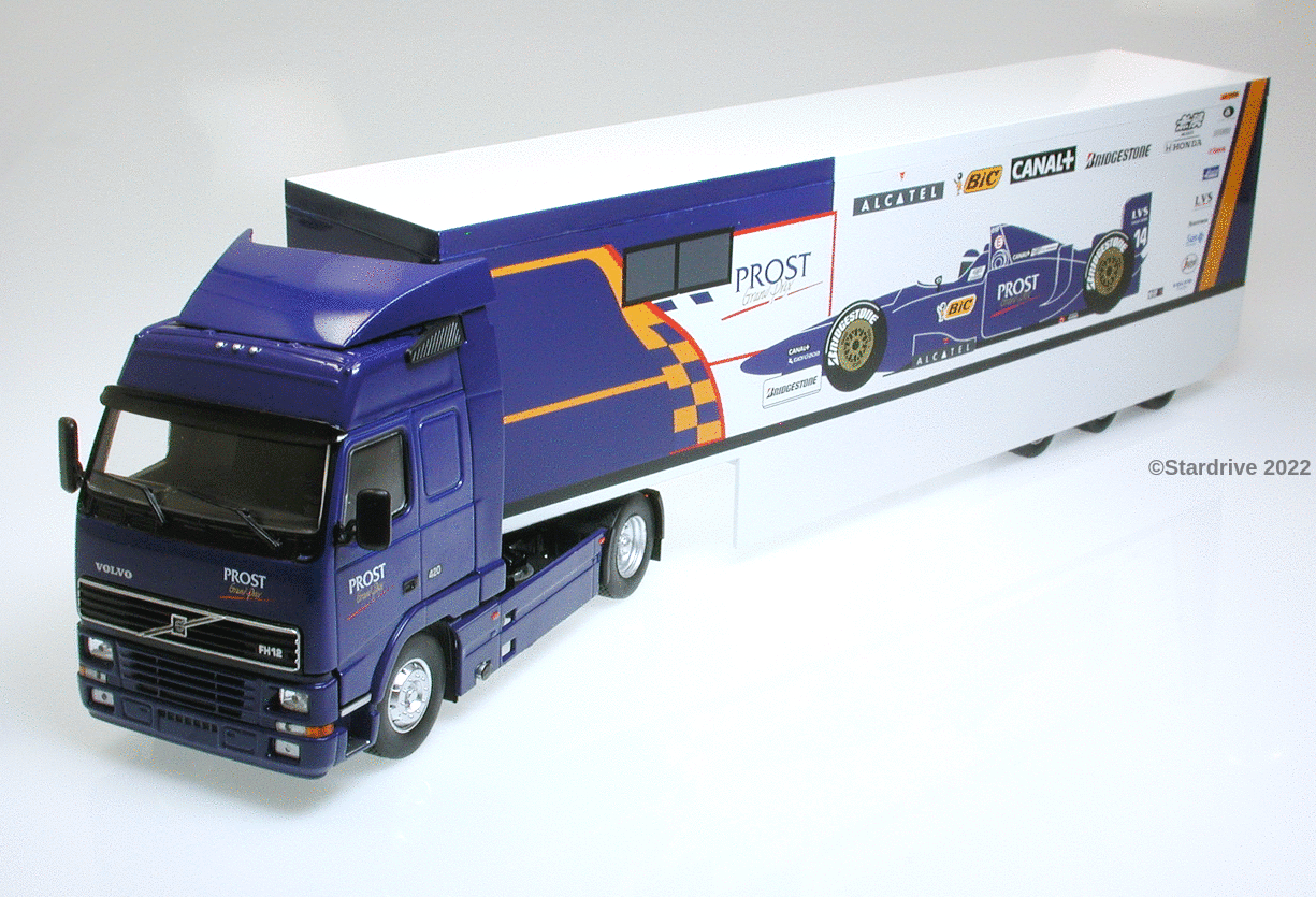 Volvo FH12 F1 Car Transporter - Prost - Collectable Model - 1:43 Scale ...