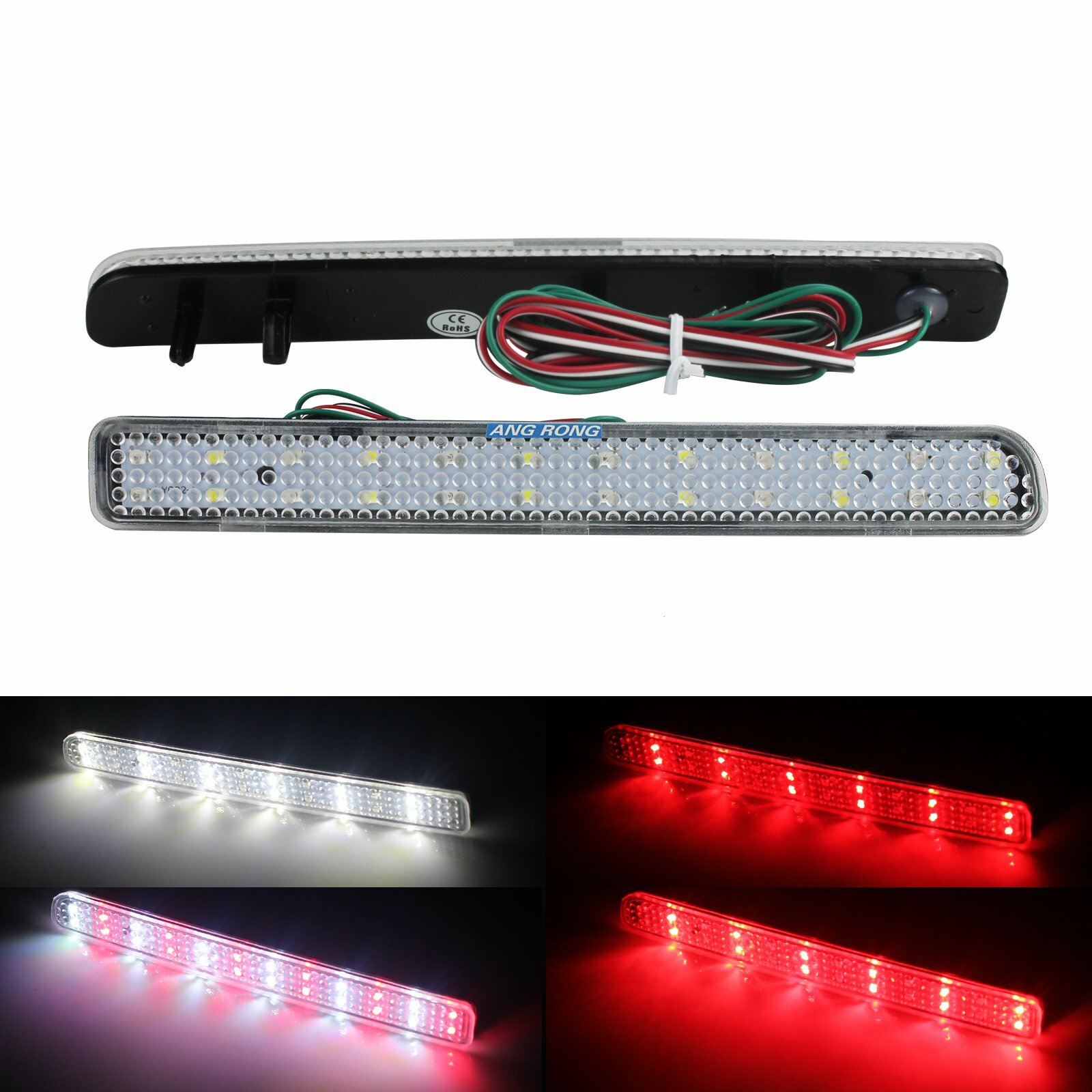 2x LED Rear Bumper Reflector Brake Light Fit Land Rover Discovery LR3 ...