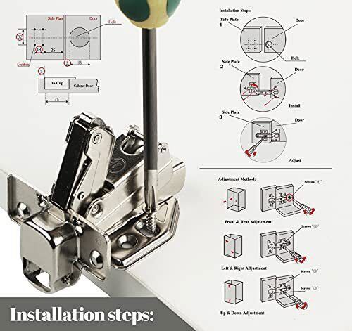 2X Soft Close 165 Degree Kitchen Cabinet Cupboard Concealed Angular ...