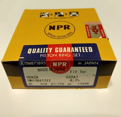 NIPPON RACING H22A TYPE S NPR PISTON RING SET 87.25MM H22A1 H22A4 H22A5 ...
