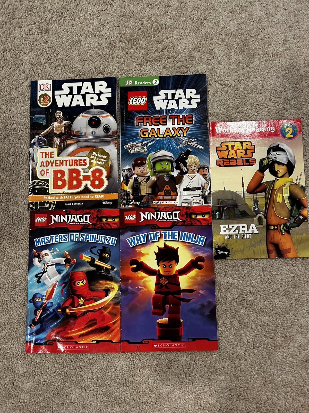 Book Lot Of 5 Scholastic Lego Ninjago Books Star Wars | eBay