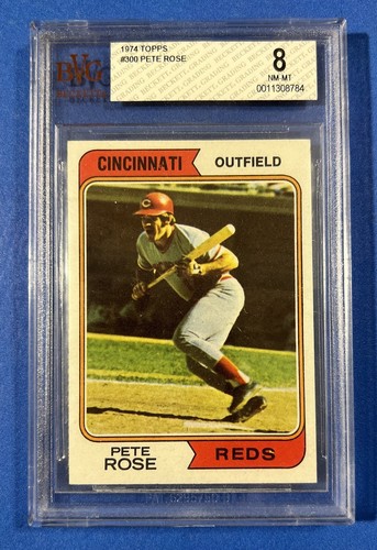 1974 Topps Pete Rose #300 HIT KING Cincinnati Reds BVG 8 BGS NM-MT+ ...