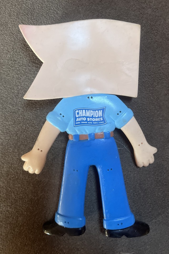 Vintage 1991 Champion Auto Stores Champ Man Mascot Figure | eBay