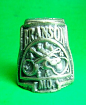 BRANSON GUITAR BANJO SILVER METAL PEWTER THIMBLE MISSOURI TRAVEL ...