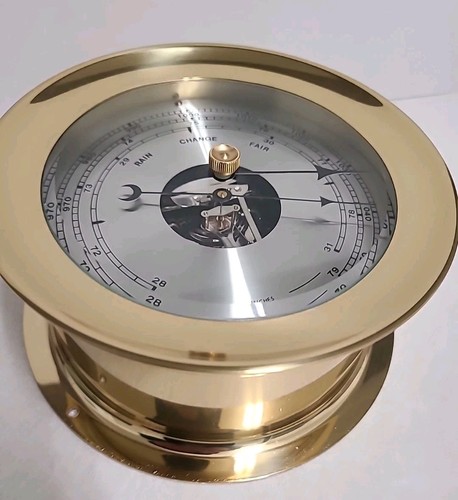 VTG 1997 Beautiful 7" Inch Brass Ship's Barometer Beveled Glass WOW! | eBay