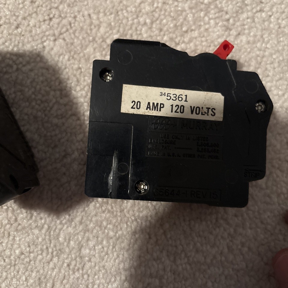 Lot Of 2 Murray Type MM 20 Amp Tandem Duplex 1 Pole Circuit Breaker | eBay