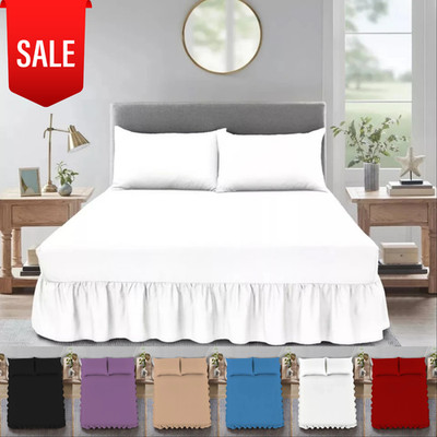 Extra Deep Fitted Valance Sheet 100% Poly Cotton Bed Sheets Single ...