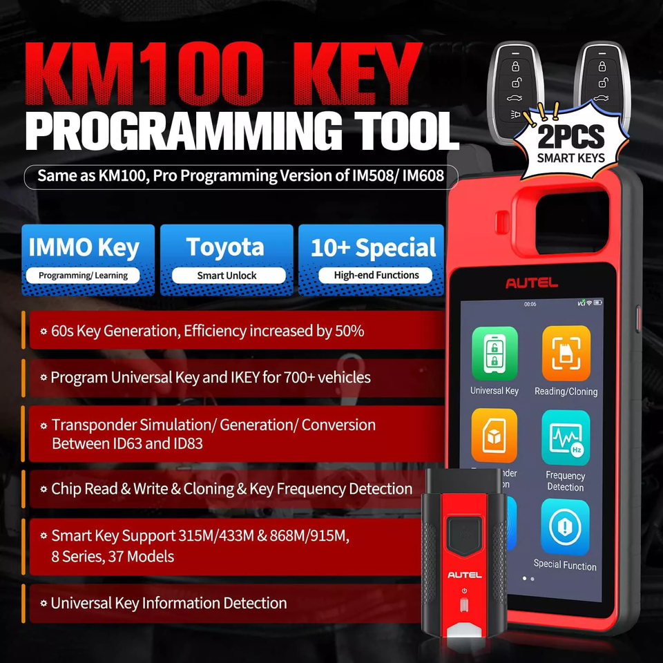 2025 Autel MaxiIM KM100 KM100E Key Fob Programming Tool Programmer ...