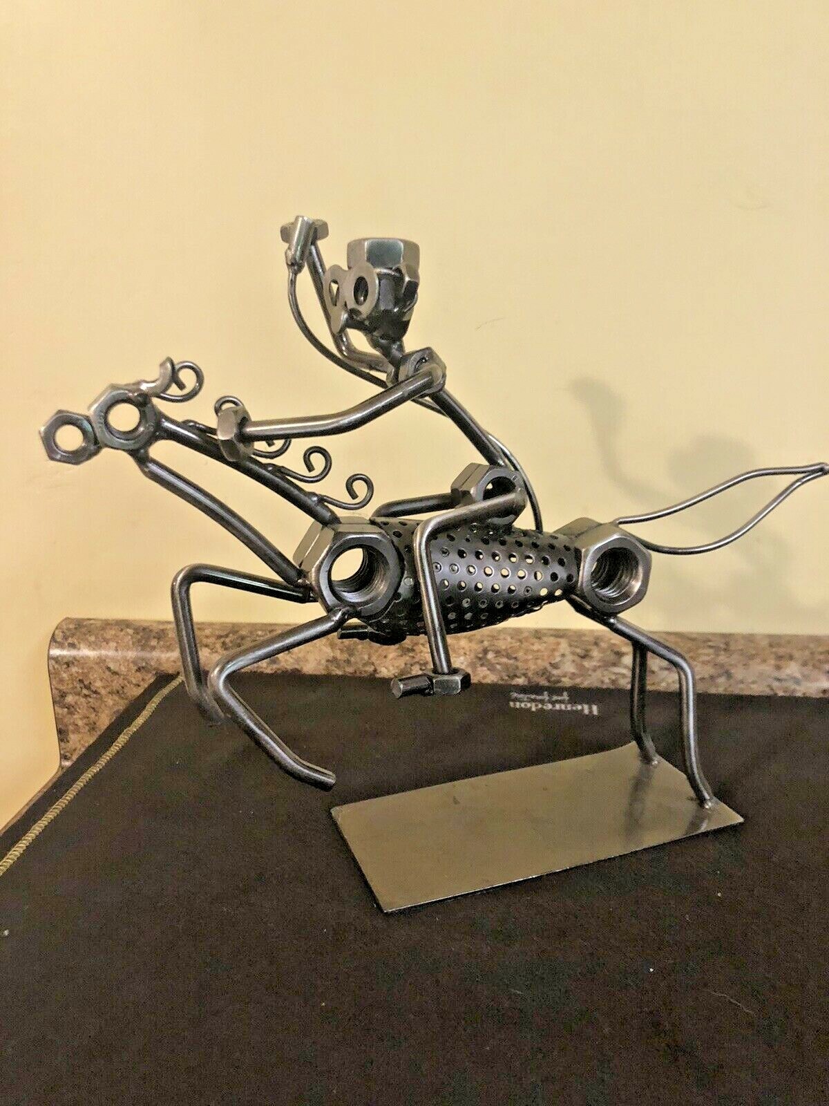 Nuts and Bolts Metal Figurine Welded Sculpture - Cowboy on Horse | eBay