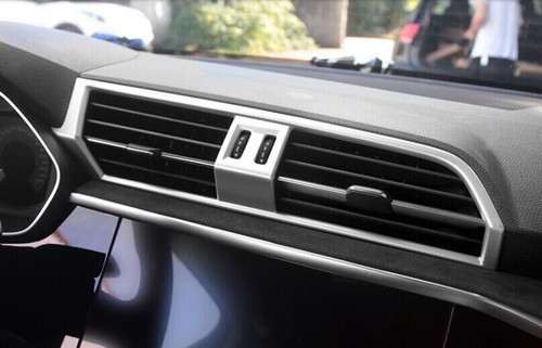 Fit For Audi Q3 2019-2022 2023 ABS Silver Central Console Air Outlet Vent Trim | eBay