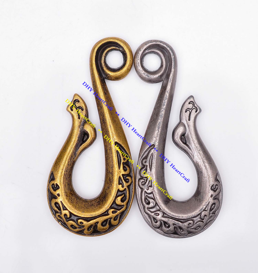 Solid Silver U Hook Car Loop Pocket Clip Keyring Belt Hook Key Buckle ...