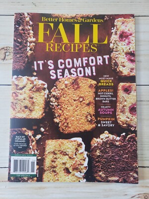 Fall Recipes Better Homes & Gardens October 2022 Magazine Quick Breads ...