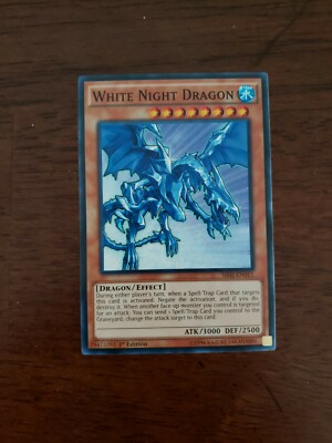 Yugioh White Night Dragon 1ST Edition SR02-EN011 | eBay