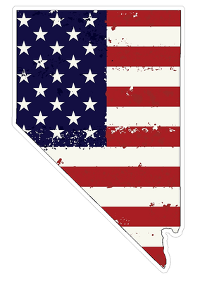 Nevada State (J29) USA Flag Distressed Vinyl Decal Sticker Car/Truck ...