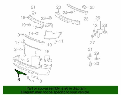 Genuine GM 2008-2012 Buick Enclave Primed Rear Bumper Fascia Insert ...