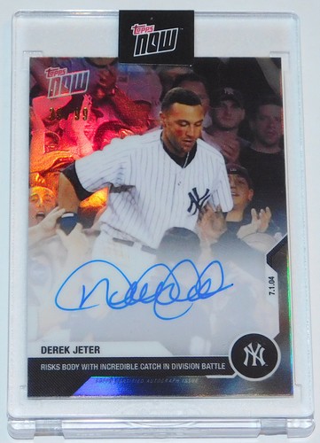 DEREK JETER SIGNED TOPPS NOW CAREER RETRO INCREDIBLE CATCH MLB AUTO ...
