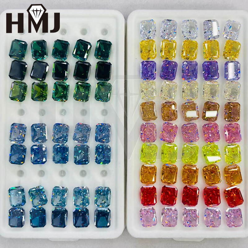Mixed Color Radiant Crush Ice Cut Cubic Zirconia Stone High Quality CZ ...