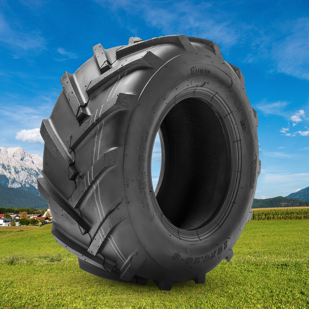 Set 2 16x6.50-8 Lawn Mower Tires Tractor Tire 4Ply 16x6.5x8 Heavy Duty ...