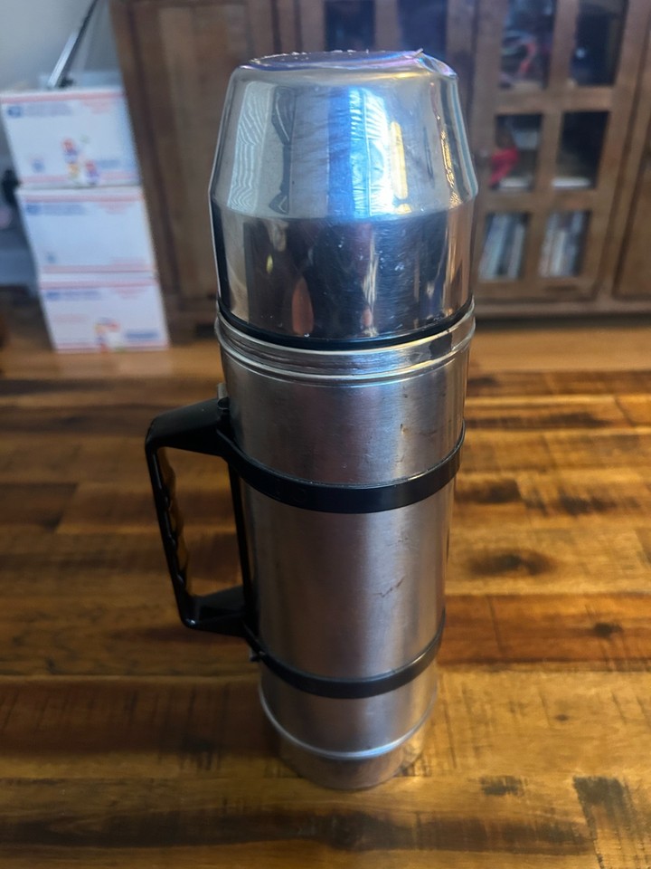 UNO VAC Thermos Unbreakable Stainless Steel 1QT Insulated Vacuum Bottle ...