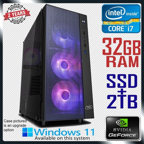 Intel Core i7 Gaming PC nVidia GeForce Computer 32GB RAM SSD+2TB Desktop System | eBay Australia