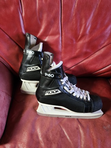 Vintage Micron Mega 9-60 Hockey Skates SR Size 10 Used Canadian | eBay