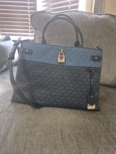 Michael Kors Navy Blue Satchel/Top Handle Bag Authenticated | eBay