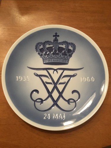 Royal Copenhagen Commemorative Plate from 1960 RC-CM308 KING/QUEEN 25 ...
