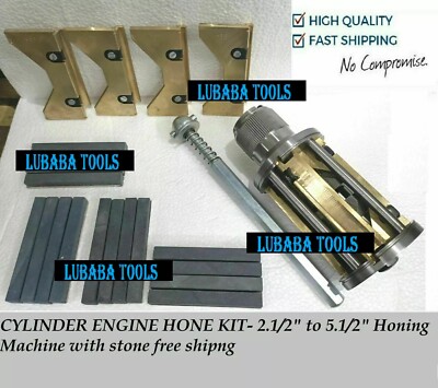 New Cylinder Engine Hone Kit 2-1/2" To 5-1/2" Honing Machine + 4 Grit ...