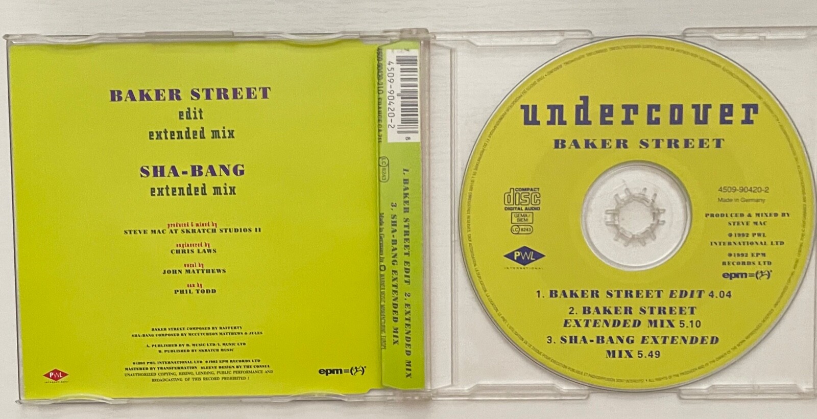 Baker Street [Single] by Undercover (CD, 1992, EPM) for sale online | eBay