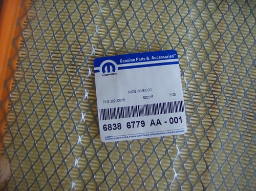GENUINE MOPAR 68356779AA AIR FILTER REAL MOPAR FILTER | eBay