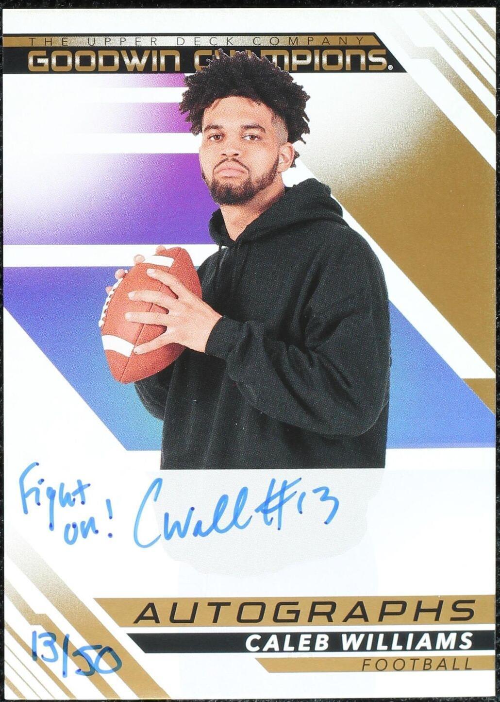 2022 Upper Deck Goodwin Champions - Autographs Caleb Williams #A-CW ...