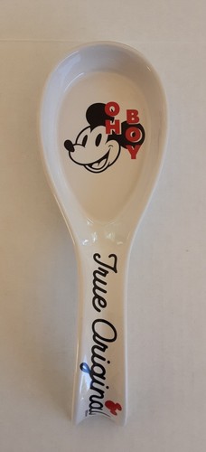 Disney Kitchen Mickey Mouse Spoon Rest Ceramic “Oh Boy” New | eBay