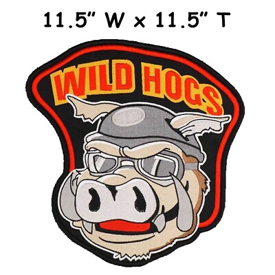 11.5" LARGE Wild Hogs Biker Logo Patch Embroidered Iron-on Applique ...