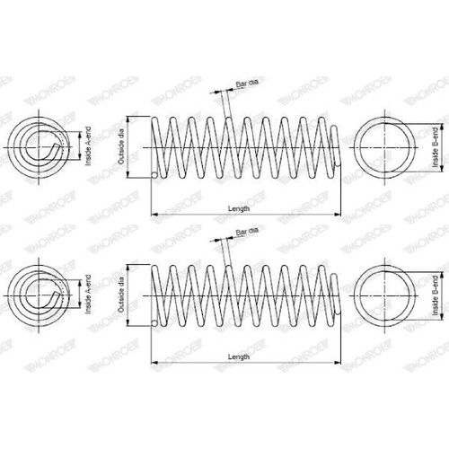 2x Fahrwerksfeder MONROE SP3399 2 Federn Satz Federnsatz für Mini | eBay.de