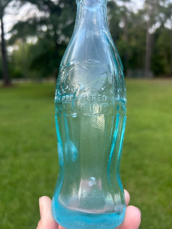 1915 Icey Blue Hobbleskirt Coca Cola Soda Bottle | eBay