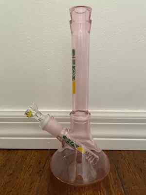 10" Grav Premium Glass Water Pipe Beaker Bottom Pink 14mm | eBay