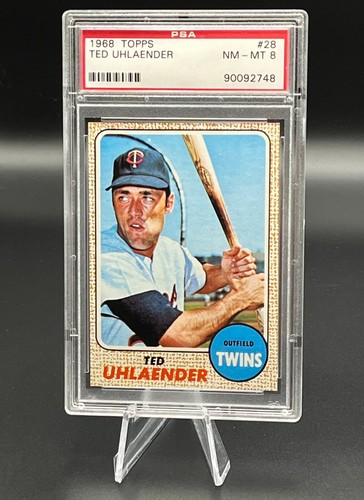 1968 Topps Baseball #28 Ted Uhlaender Minnesota Twins PSA 8 | eBay