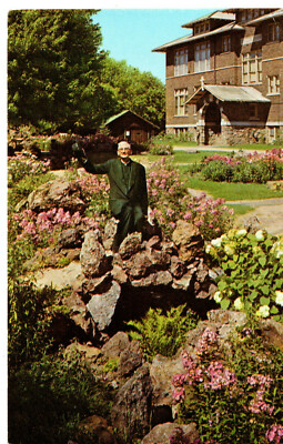 Grotto Shrine & Wonder Cave, With Founder in Rudolph, WI Postcard | eBay
