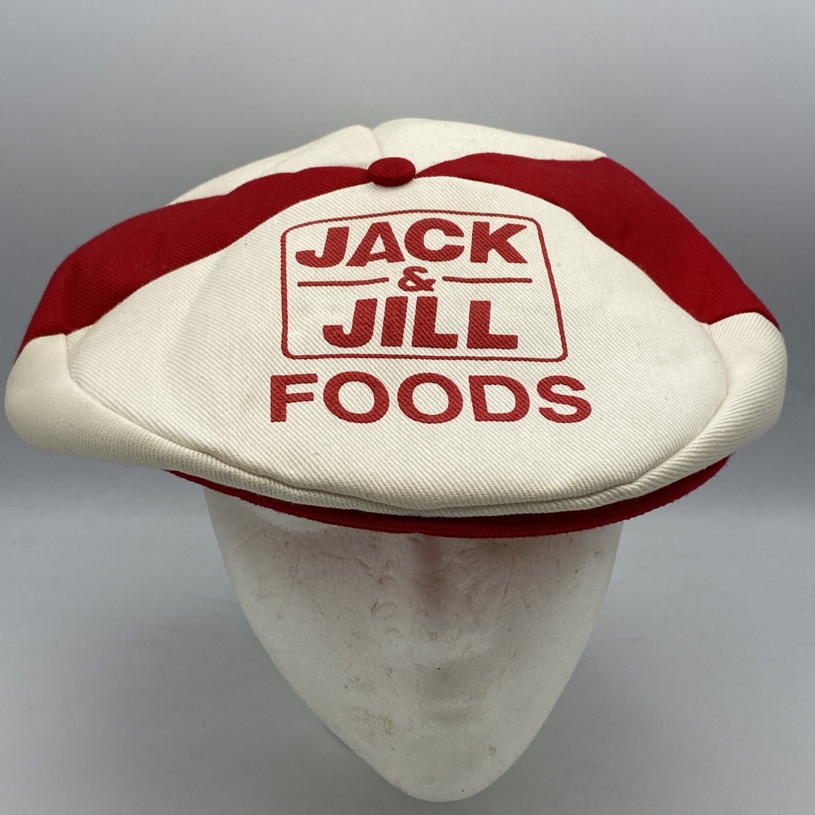 Jack & Jill Foods Flat Cap Newsboy Hat Rare Vintage M… - Gem