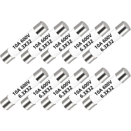 10PCS DMM Multimeter Fuse Replace 10A 600V DMM Fuses Fast Blow Ceramic ...