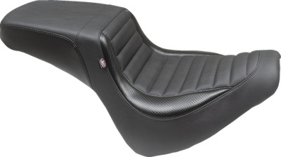 MUSTANG Squareback 2-Up Seat Black Tuck-n-Roll Fat Bob '18-'23 76005 | eBay