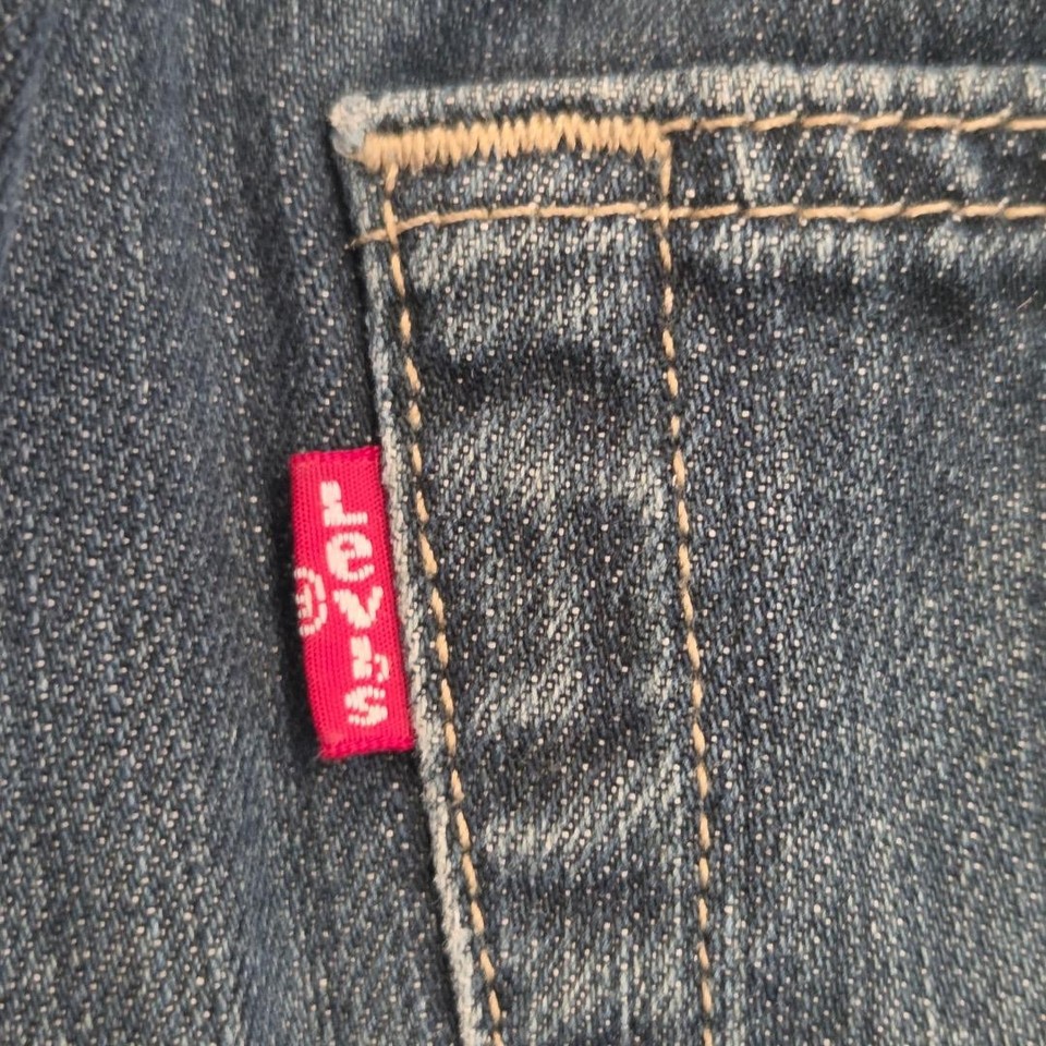 Levi's Authentic 501 Men Jeans W34 L32 Dark Indigo Straight Button Fly ...