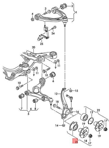 Genuine VW Touareg 7P5 7P6 wheel bearing 7P0498287 | eBay