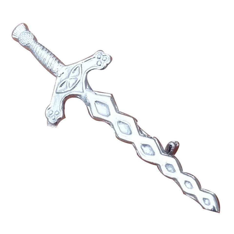 Traditional Celtic Cross Sword Kilt Pin Silver Tartan Kilt Pin Scottish ...