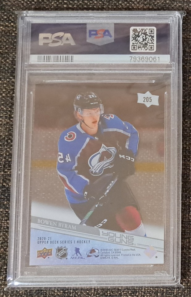 Bowen Byram 2020 Upper Deck Young Guns Clear Cut Rookie Card PSA 10 ...